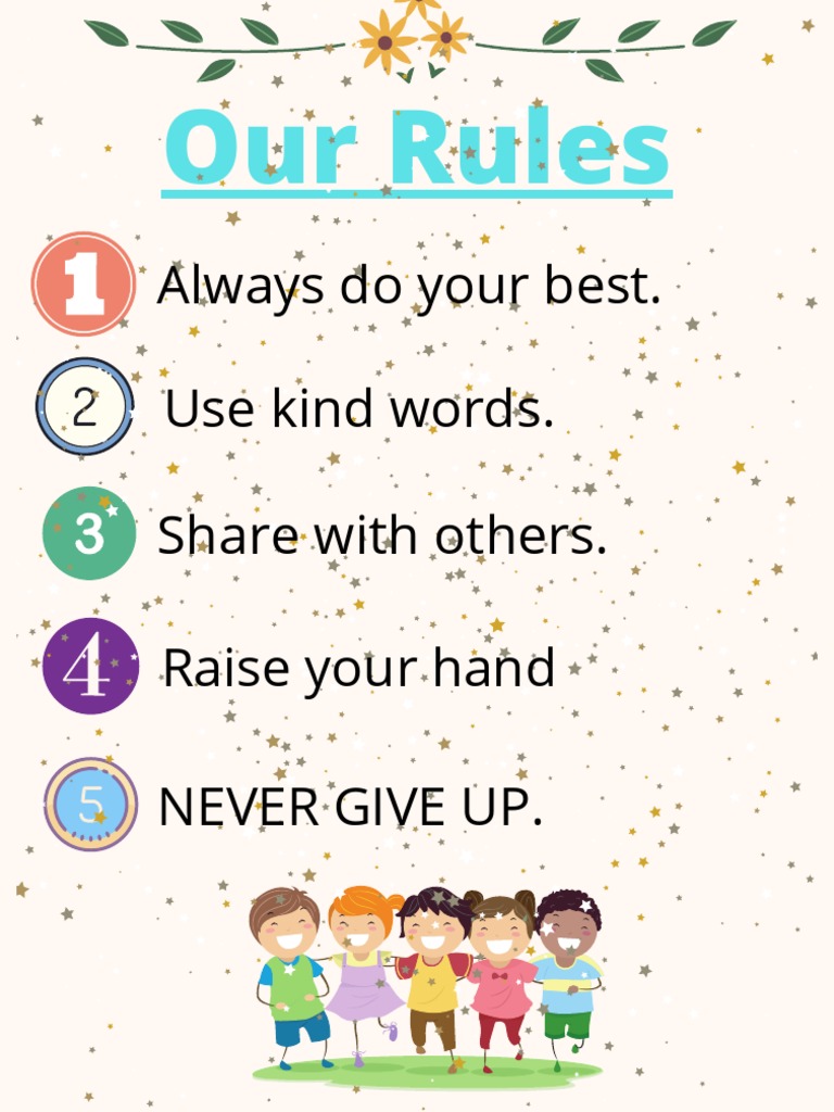 Handdrawn Classroom Rules Poster | PDF | Self-Improvement