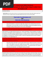 An Outline of MLK Letter From Birmingham Jail | PDF | Martin Luther ...