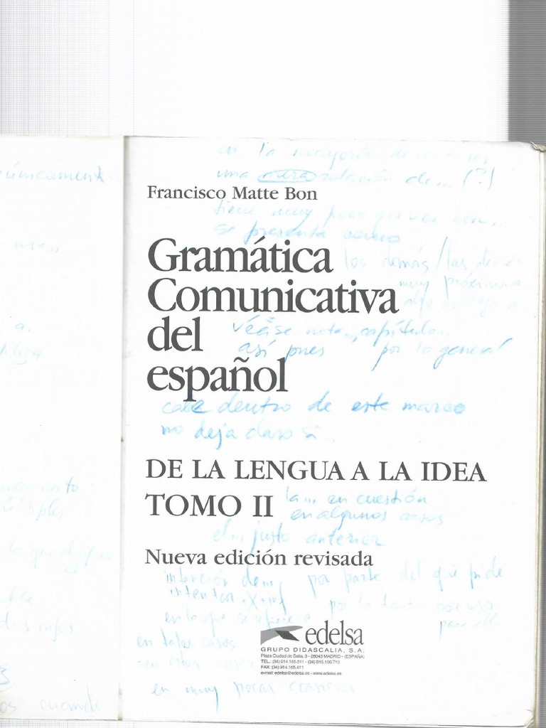 Bom Gramatica Comunicativa Espanol Tomo II | PDF