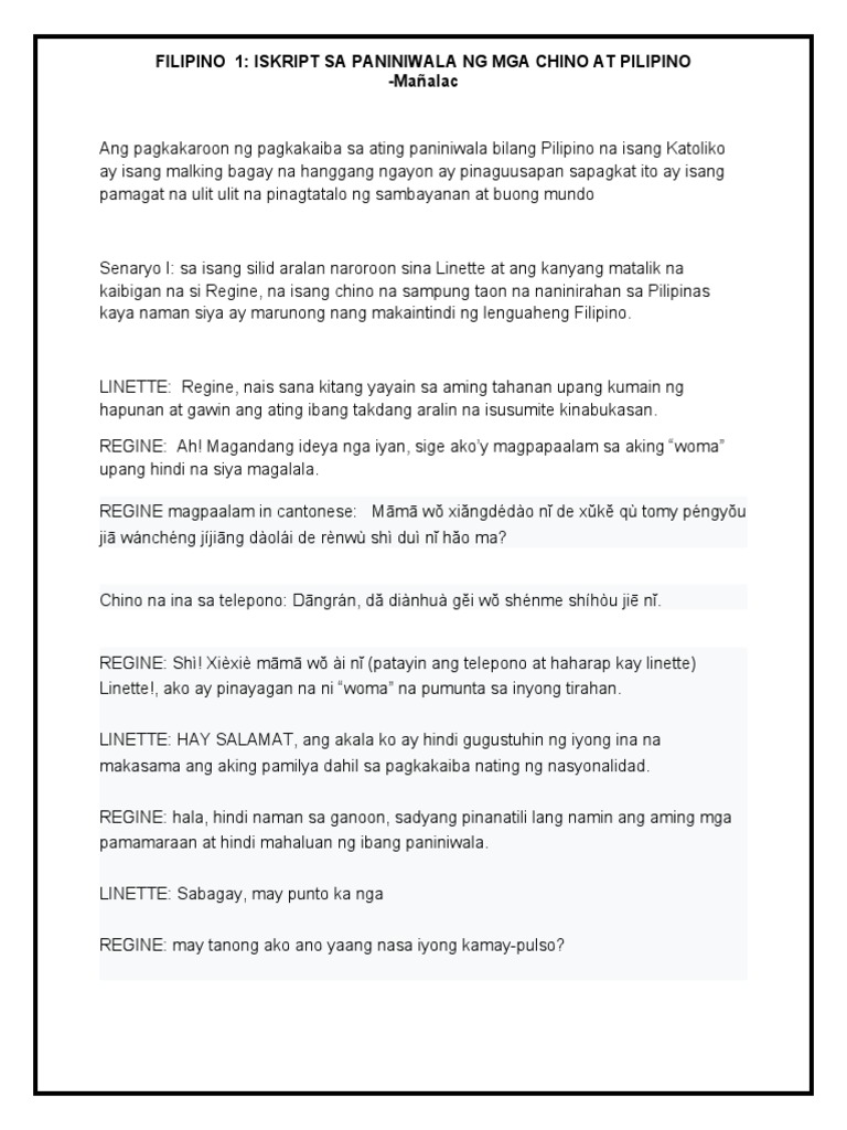 Belief Script Fil 1 | PDF