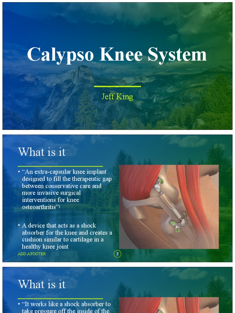 Calypso Knee System | Download Free PDF | Knee | Osteoarthritis