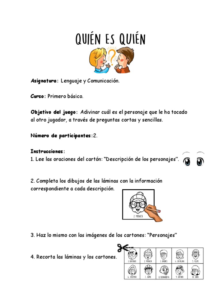 Juego, Quién Es Quién | PDF