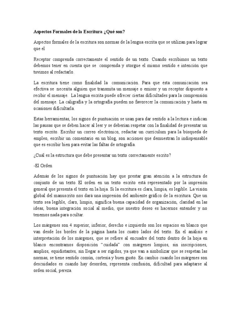 Aspectos Formales de La Escritura | PDF | Estilo apa | Puntuación