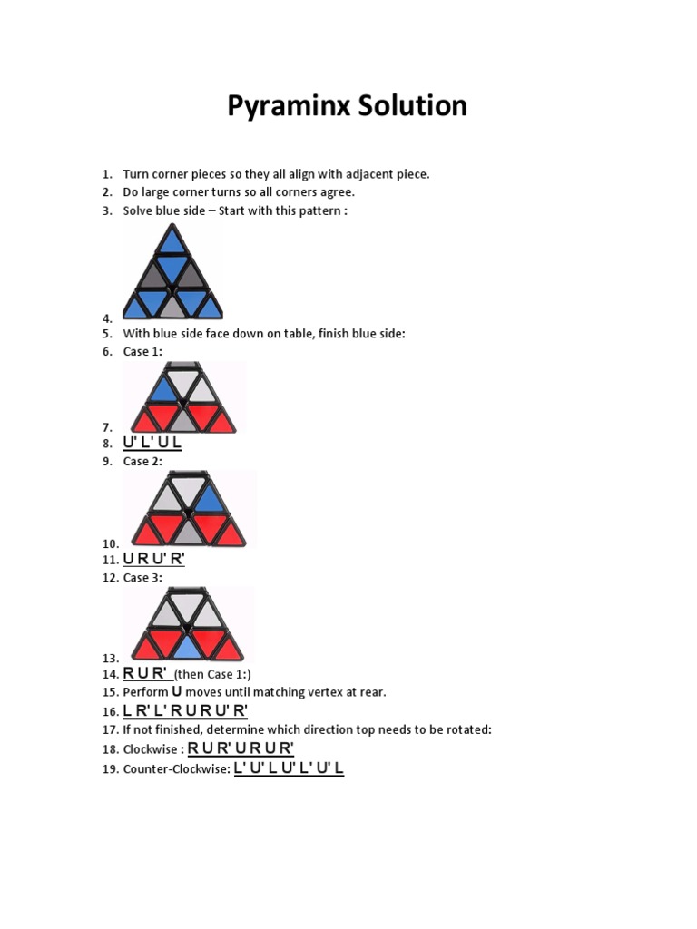 Pyraminx Solution: U' L' U L | PDF