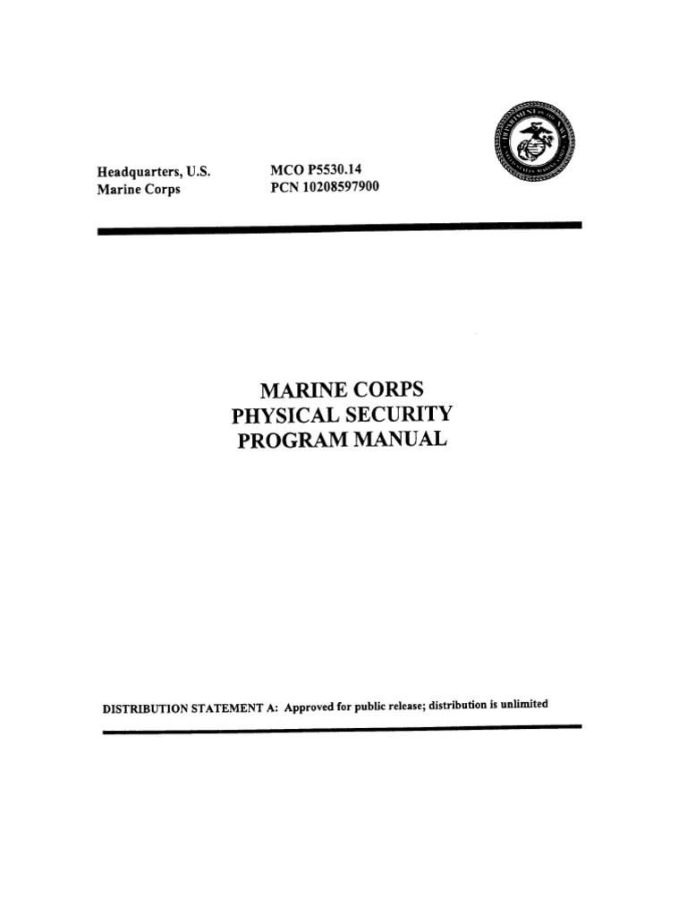 Mco 5530.14 Physical Security Program Manual | PDF | United States ...