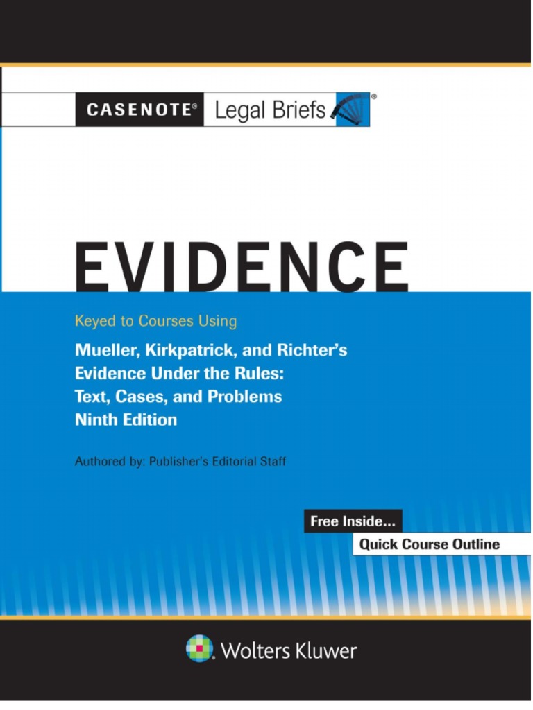 CaseNote Legal Briefs Evidence | PDF