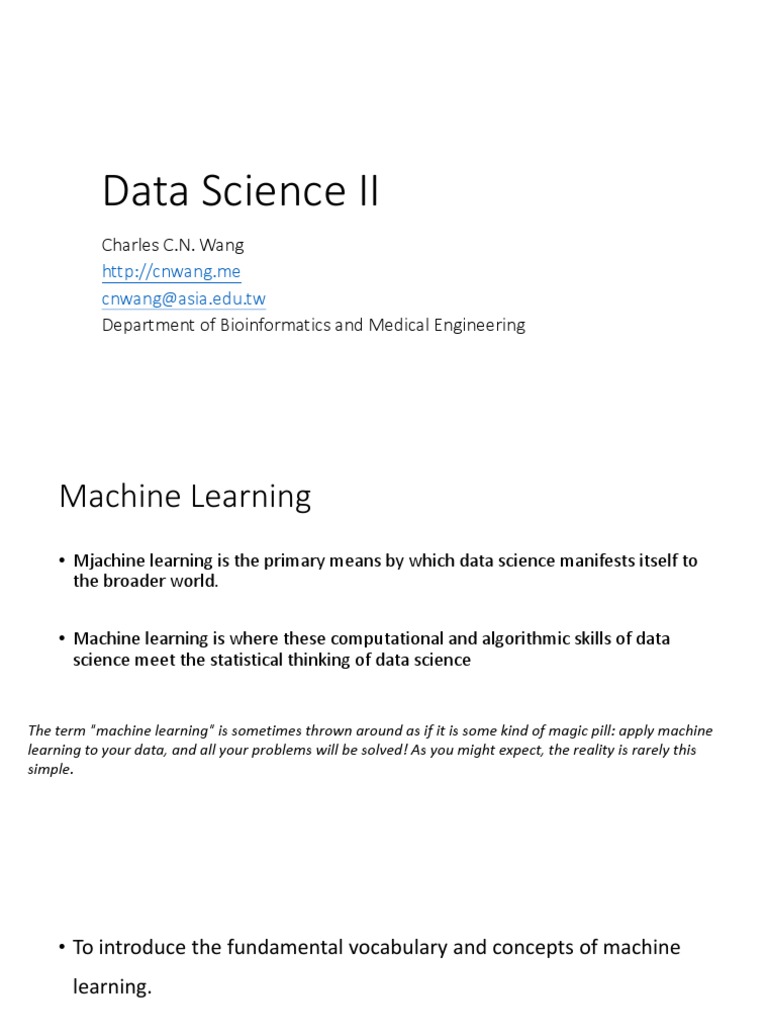 Introduction to Machine Learning Concepts | PDF | Machine Learning ...