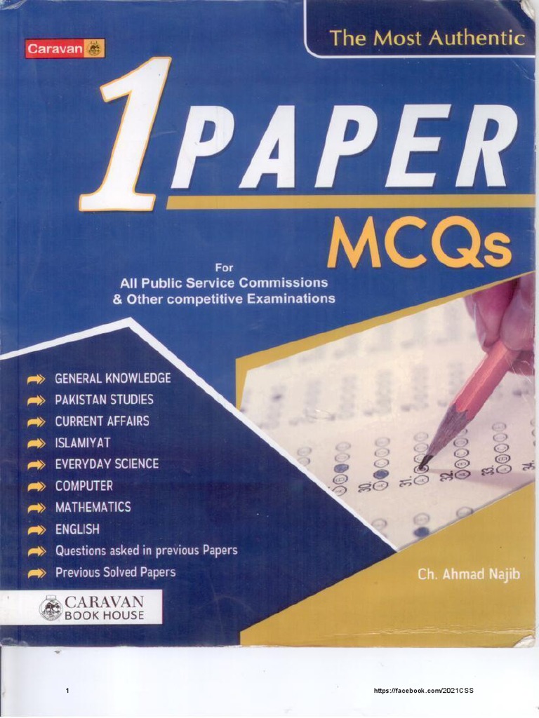 The Most Authentic One Paper MCQs 2020 by CH Ahmed Najib - CARAVAN BOOK ...