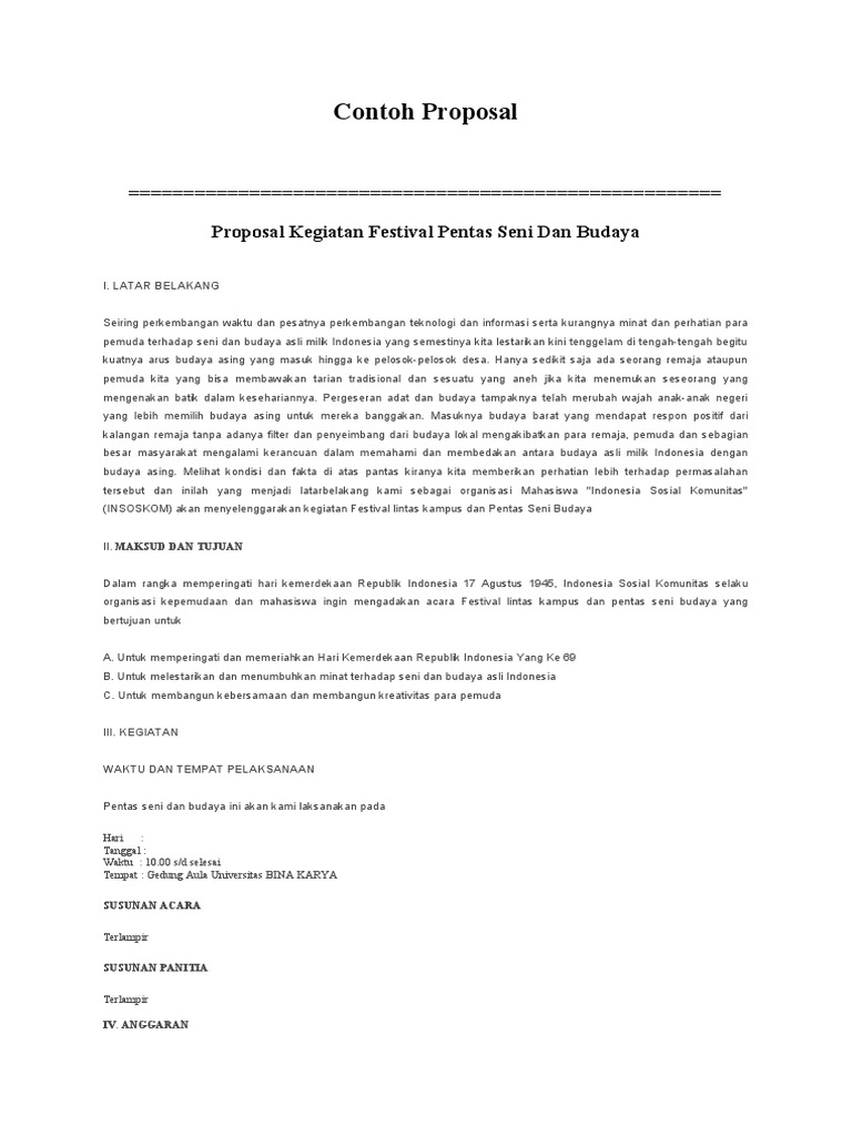 Contoh Proposal | PDF