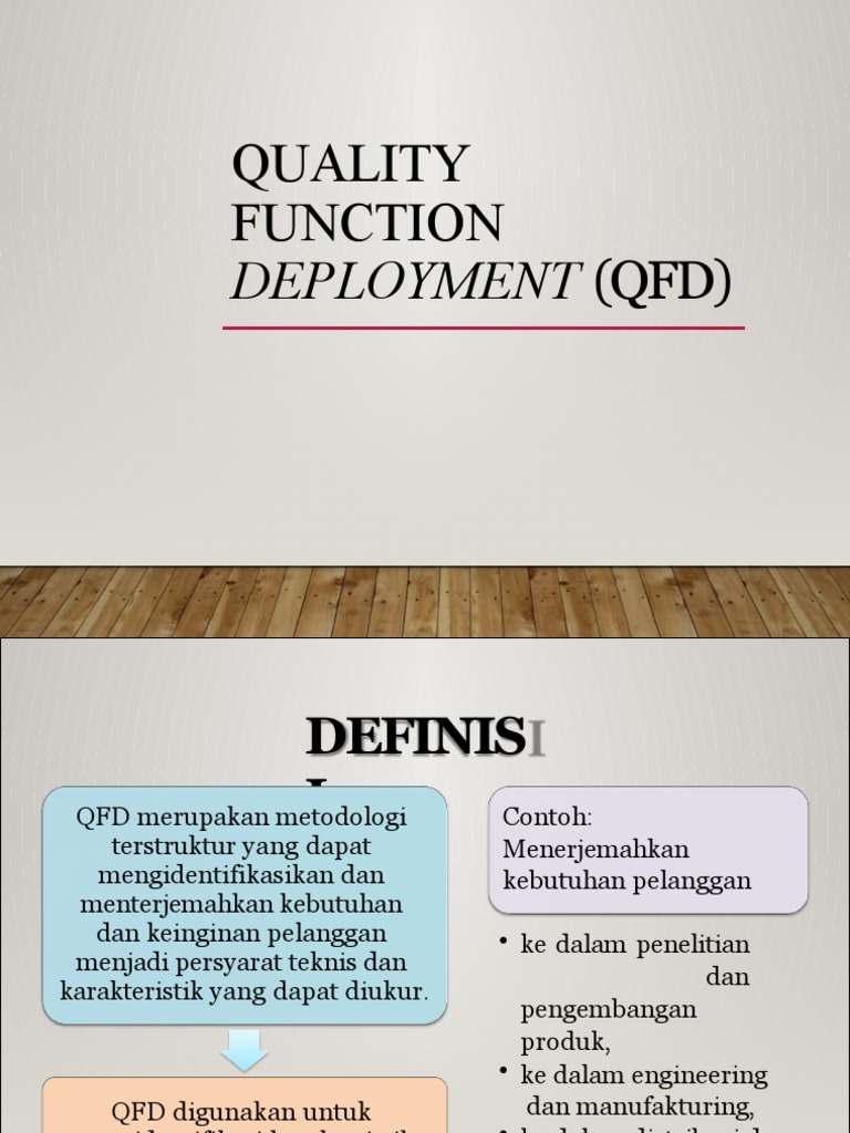 Quality Function (QFD) : Deployment | PDF