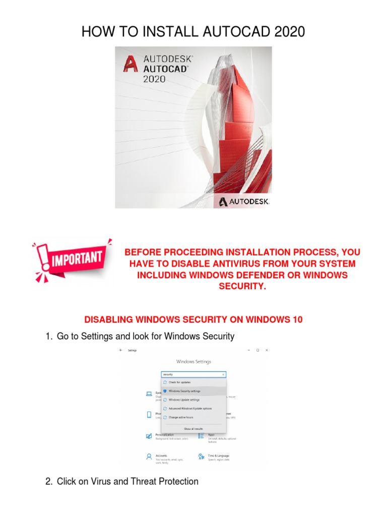 Activate AutoCAD 2020: Installation Guide | PDF | Business | Technology ...