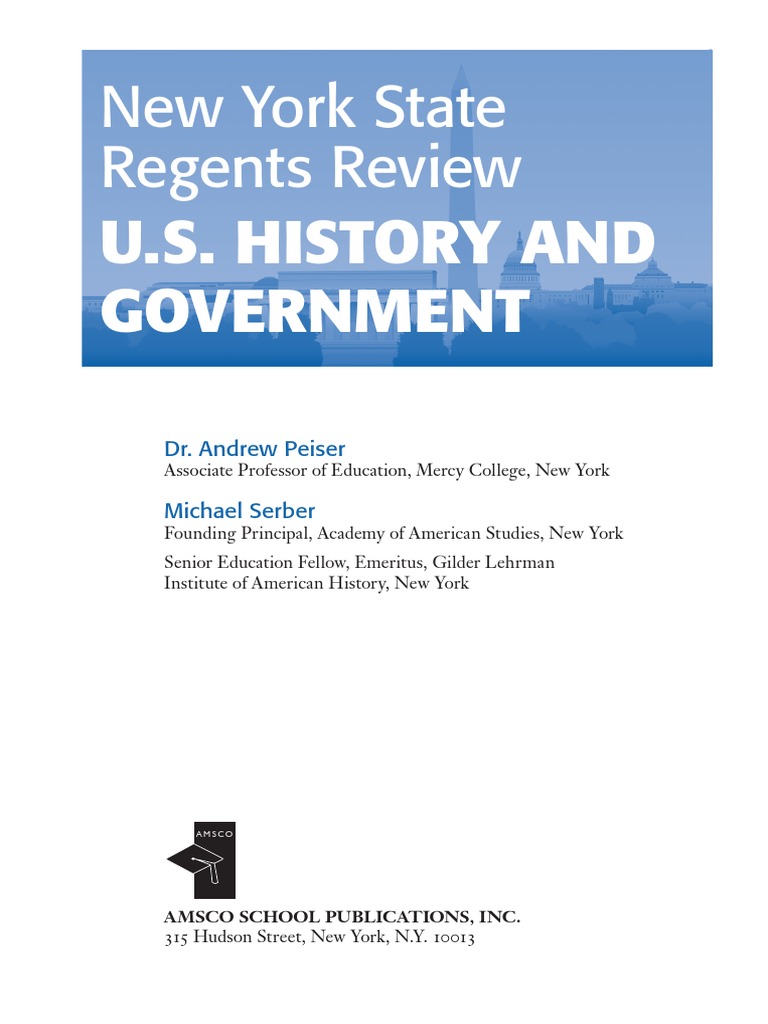 Us Regent US History and Government | PDF | Multiple Choice | Regents ...