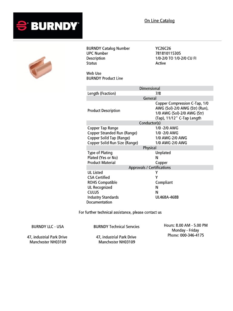 6029 - YC2C2 (Ficha Tecnica Conector) | PDF