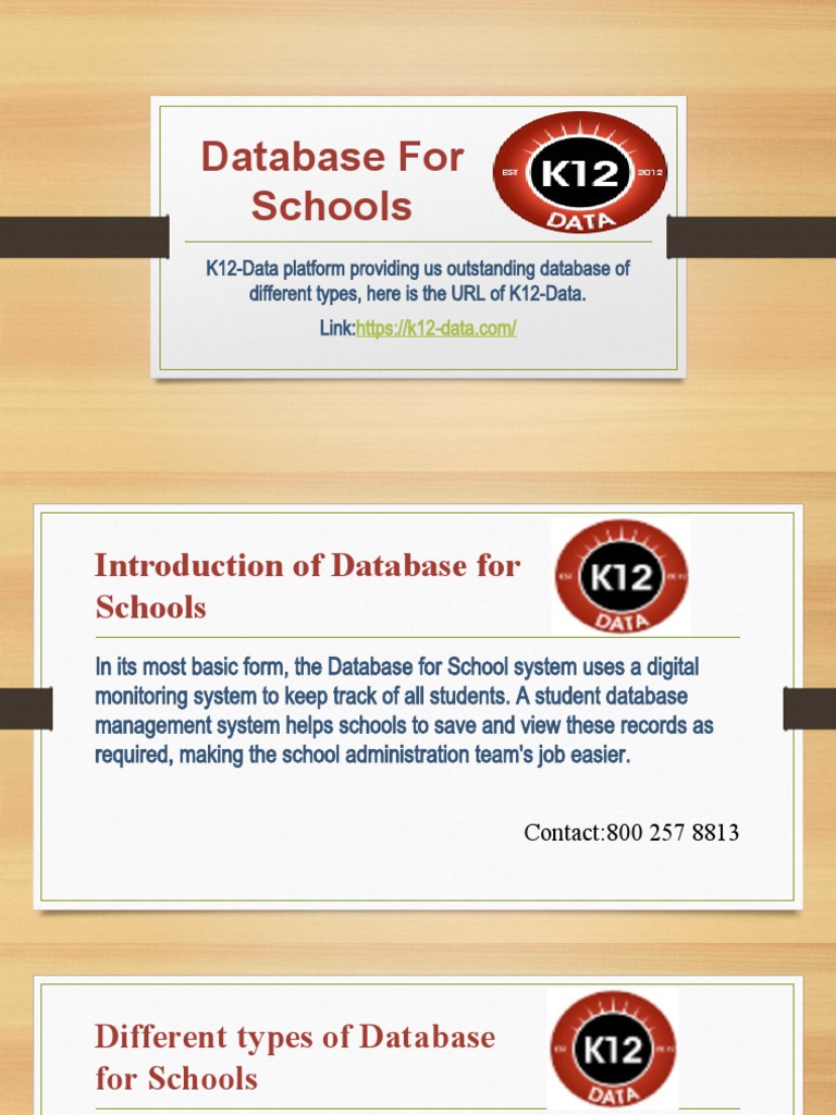 Database For Schools | PDF | Computers