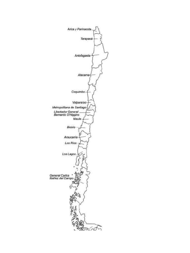 Mapa de Chile Regionalizado | PDF