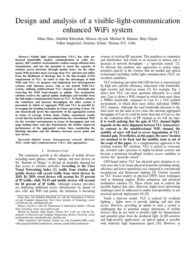 Design and Analysis of A Visible-Light-Communication | PDF ...