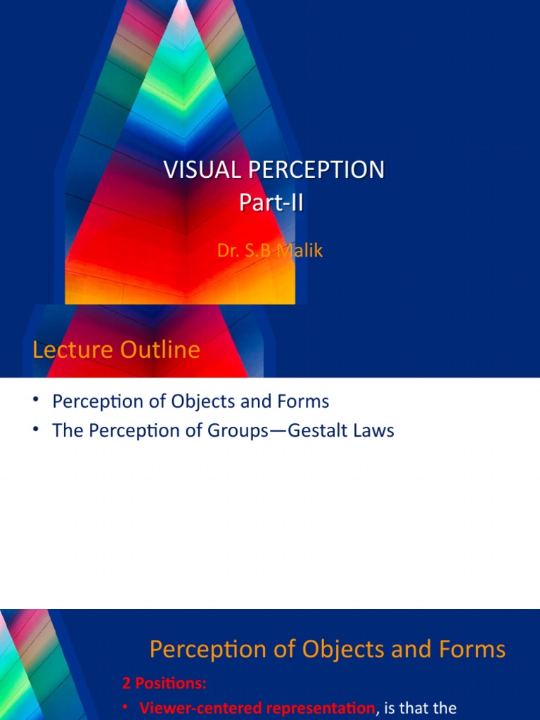 Understanding Visual Perception Concepts | PDF | Perception | Visual Perception