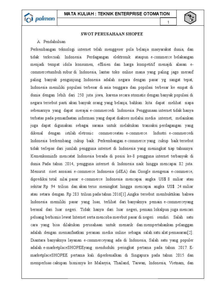 Swot Shopee | PDF