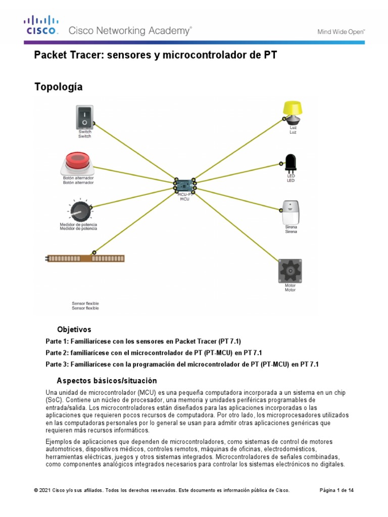 2.3.1.2 Packet Tracer - Sensors and The PT Microcontroller | PDF ...