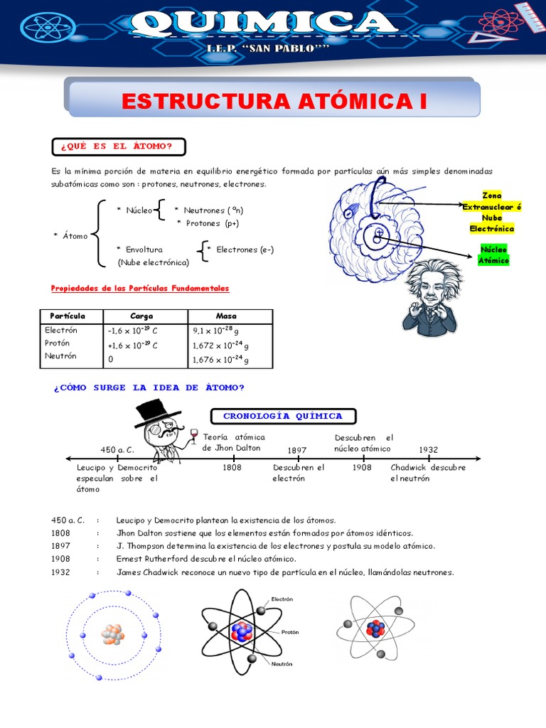 5º Estructura Atomica I Pdf átomos Núcleo Atómico