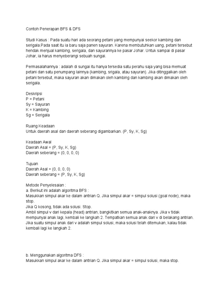 Contoh Penerapan BFS & DFS | PDF