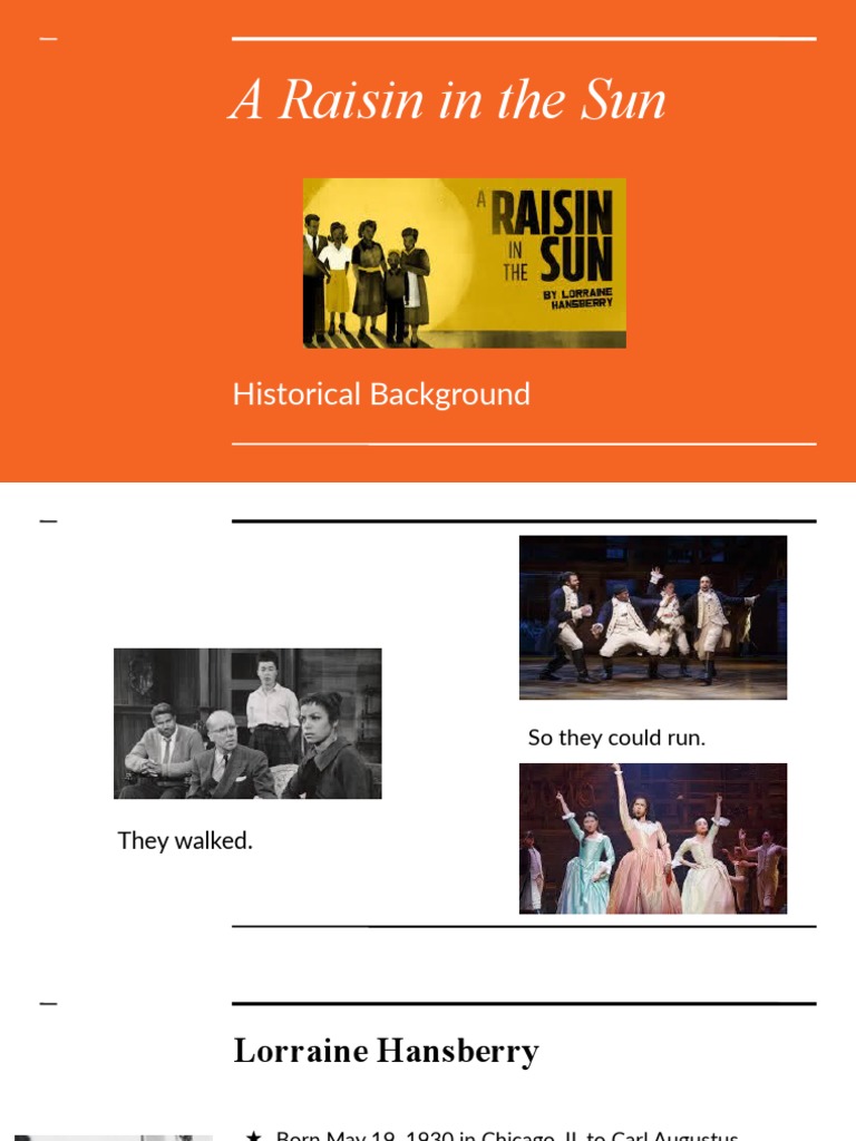 A Raisin in The Sun Background | PDF | African Diaspora | Politics And Race