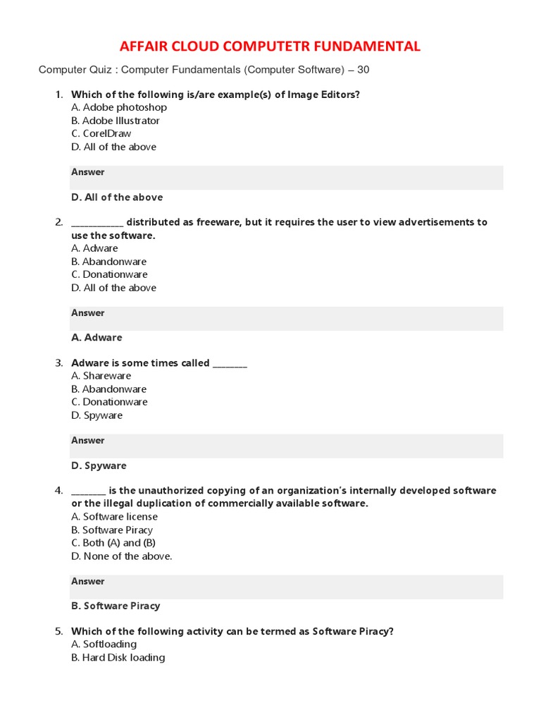 Comp MCQ | PDF | Computer Data Storage | Random Access Memory