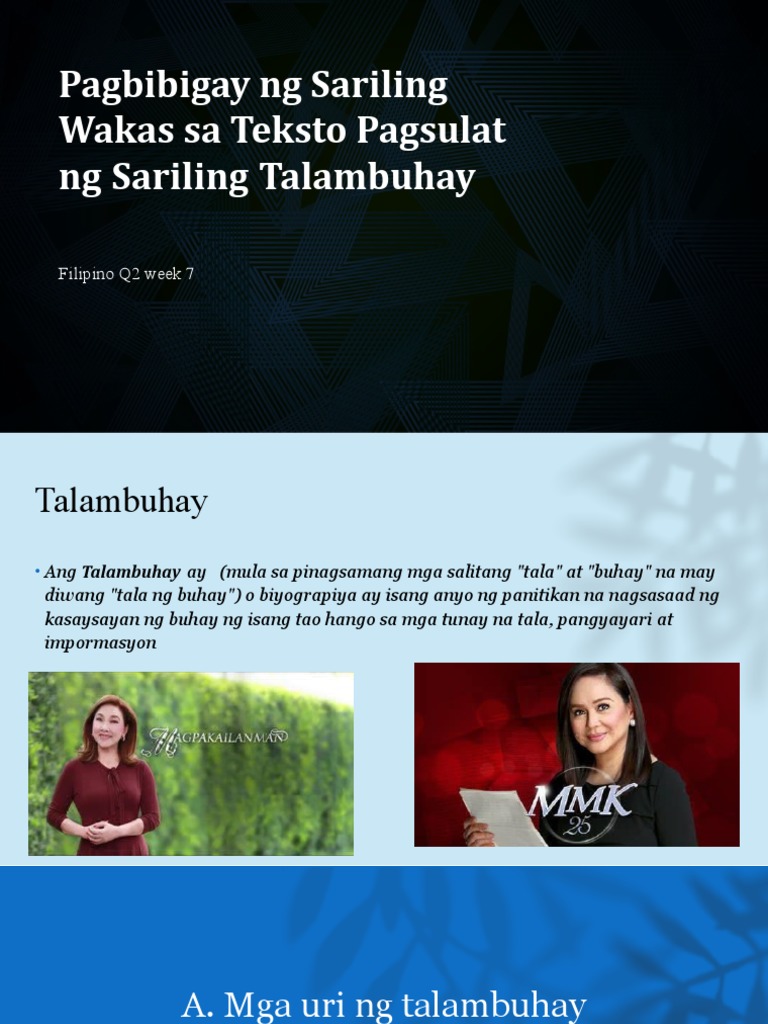 Q2 Week 7 Filipino Pagbibigay NG Sariling Wakas Sa Teksto Pagsulat NG | PDF