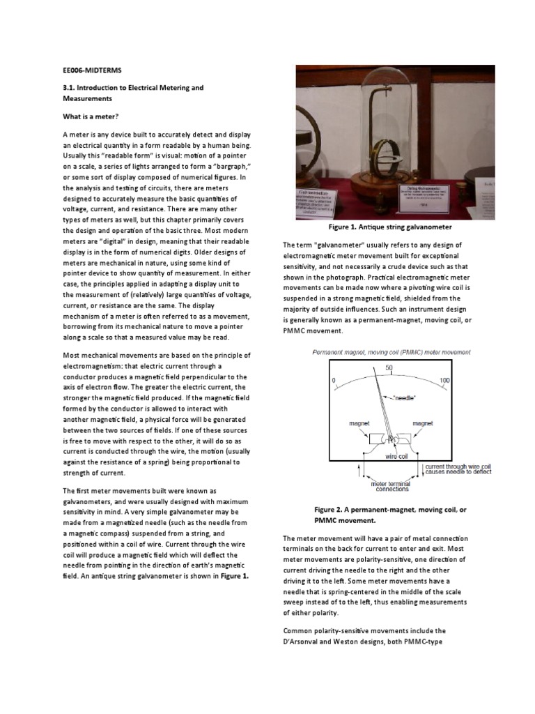 Ee006-Midterms 3.1. Introduction To Electrical Metering and ...