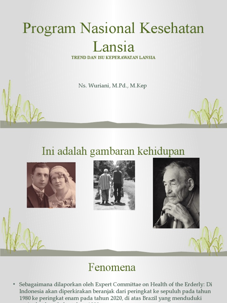 Program Nasional Kesehatan Lansia | PDF