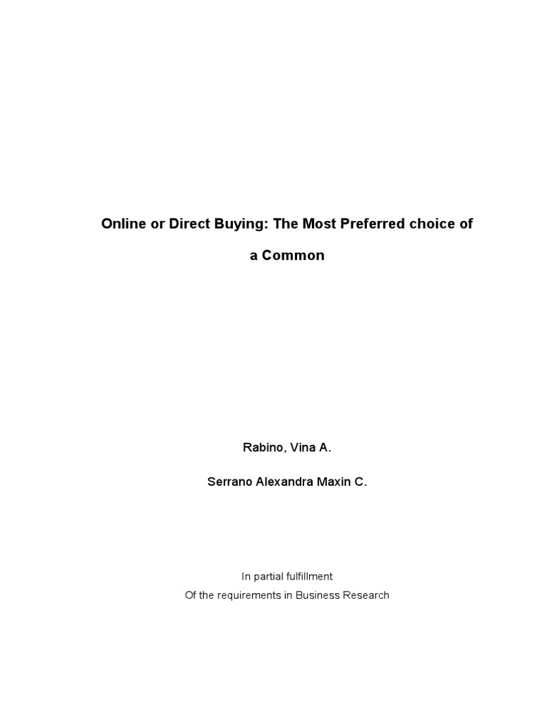 Online Buying Vs Traditional Buying Pdf Online Shopping Behavior