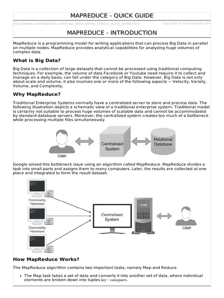 Big Data Mapreduce Quick Guide Tutorialspoint Com Pdf Map Reduce Apache Hadoop 6691