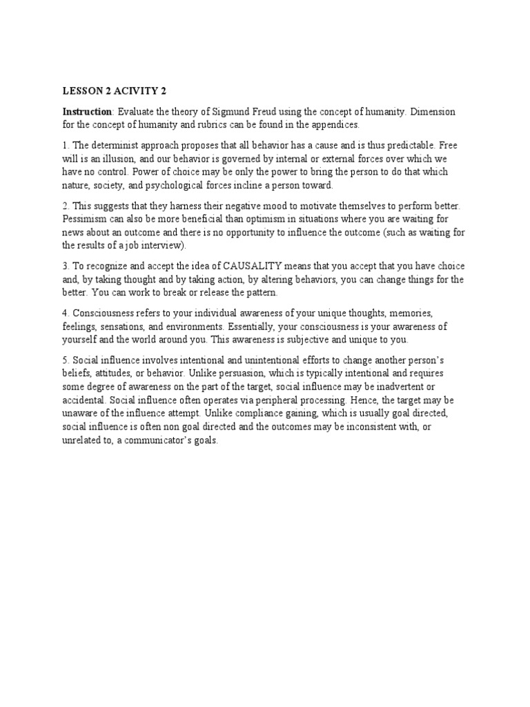 Lesson 2 Activity 2 | PDF