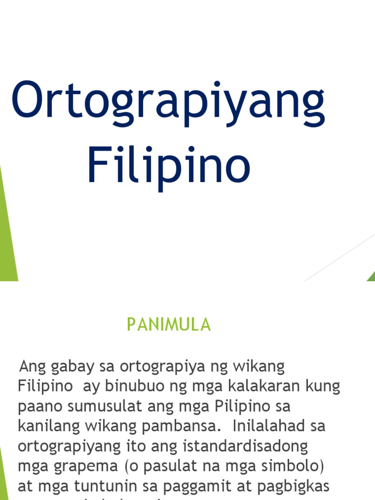 Ortograpiyang Filipino | PDF