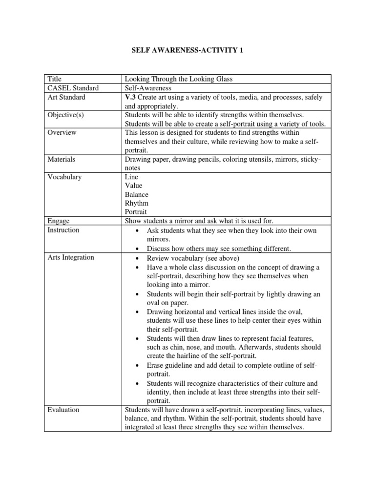 Self Awareness-Lesson 1 1 | PDF | Communication | Human Nature