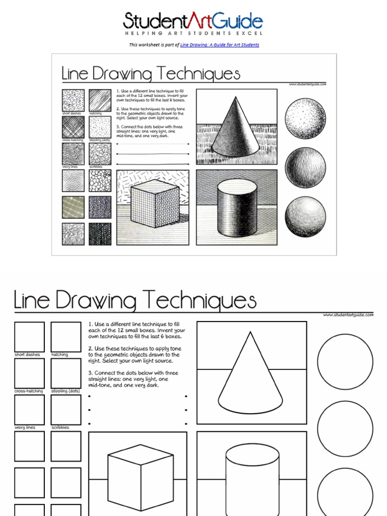 Line Drawing Worksheet Guide | PDF