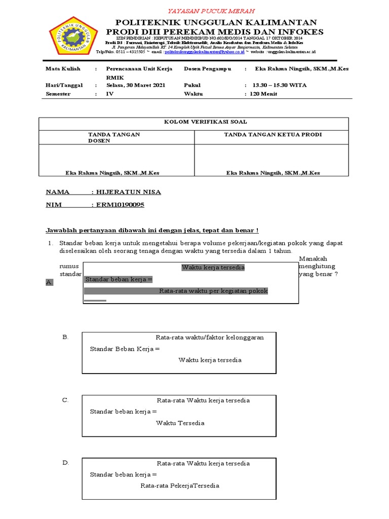 Uts Perencanaan Unit | PDF
