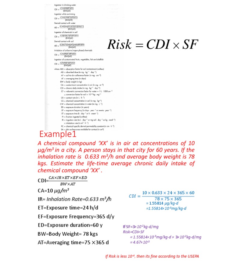 Risk Assessment Calculations | PDF | Teaching Methods & Materials ...