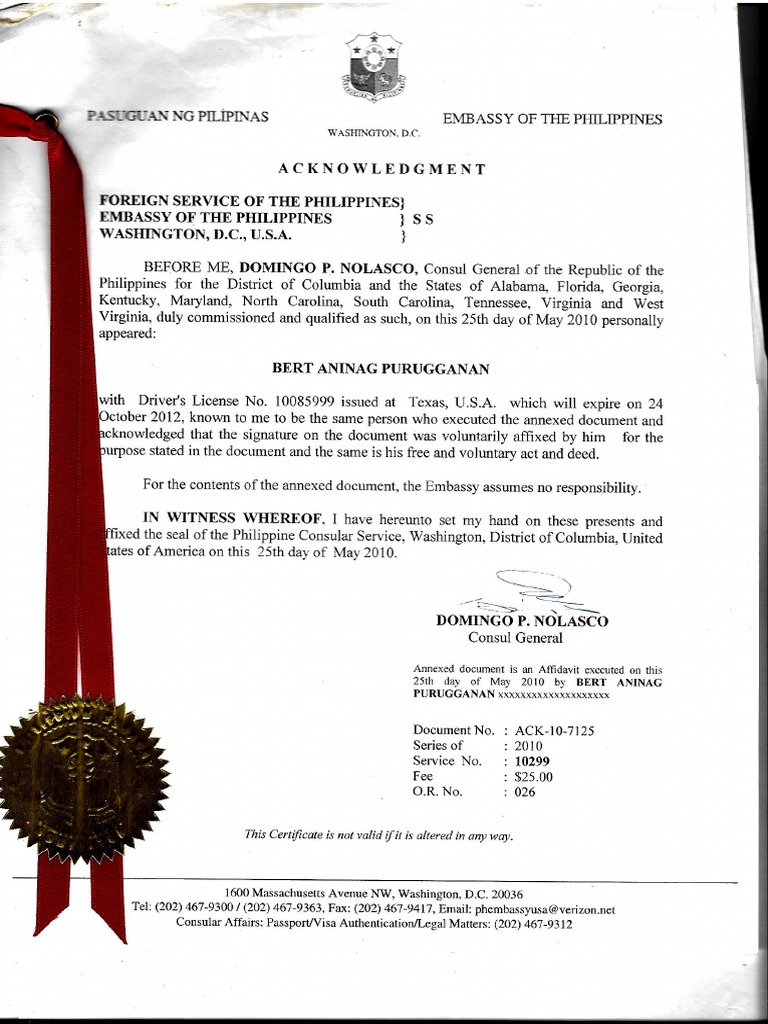 Affidavit of Naturalization | PDF