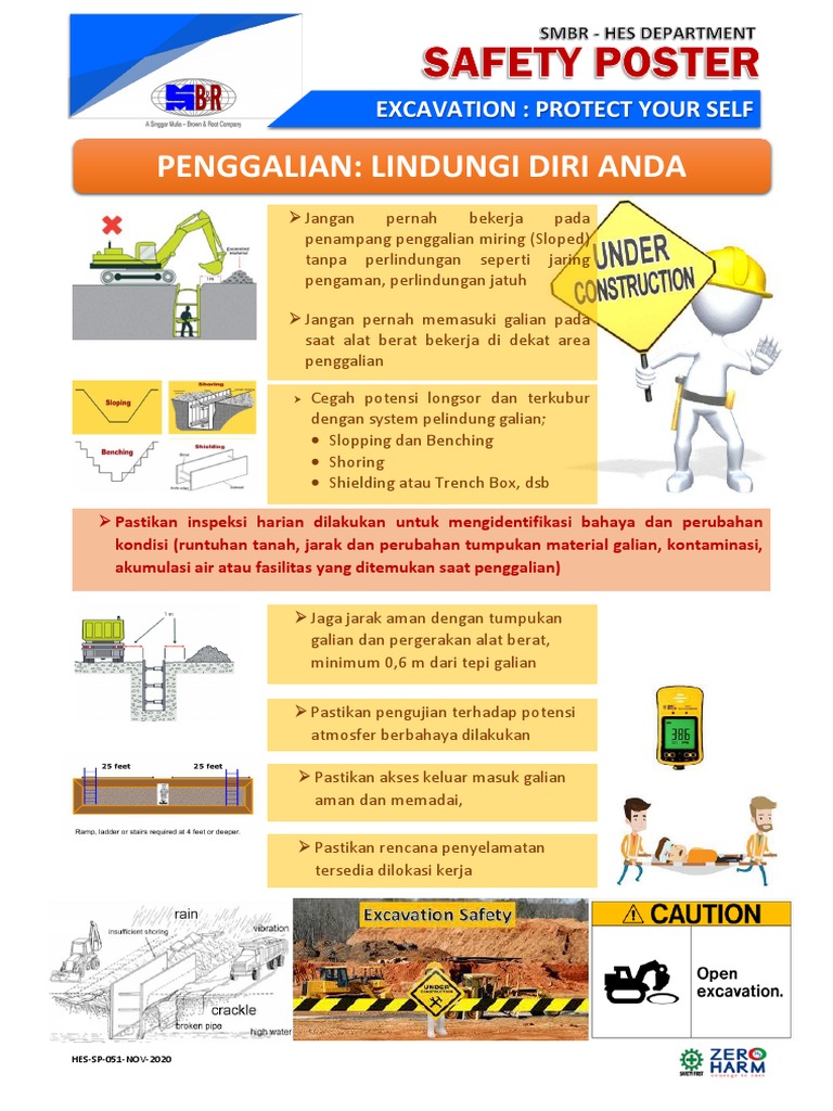 Safety Campaign Poster Topic 1 - Excavation (BHS) - 02112020 | PDF