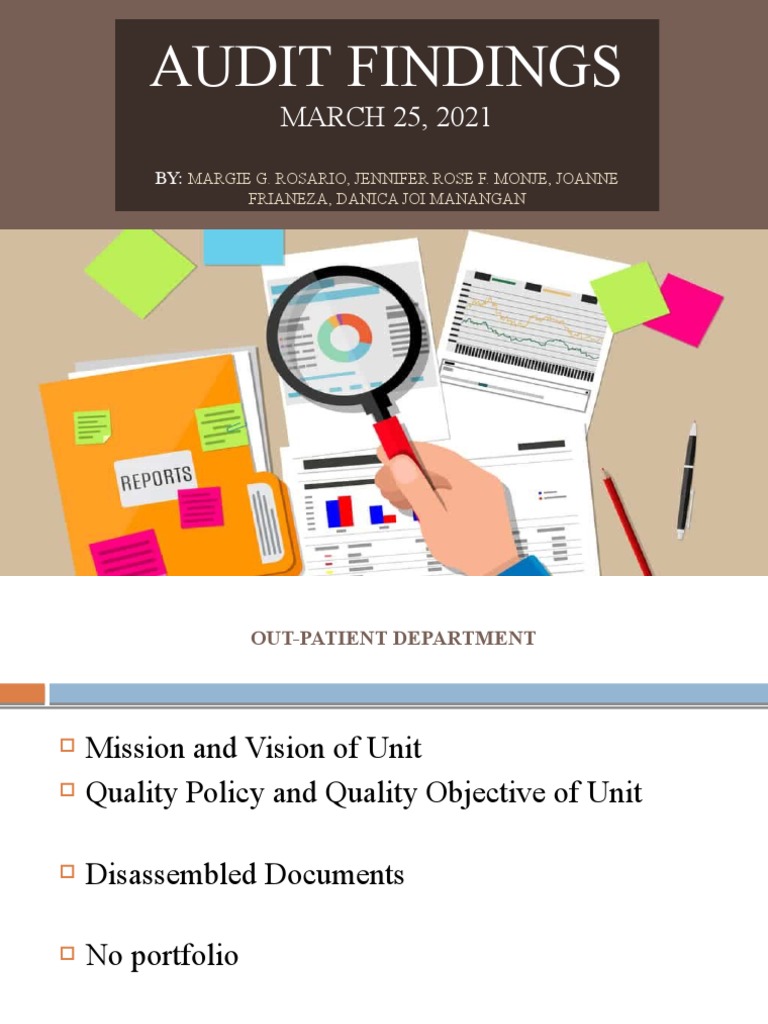 Audit Findings Powerpoint | PDF | Health Sciences | Medicine