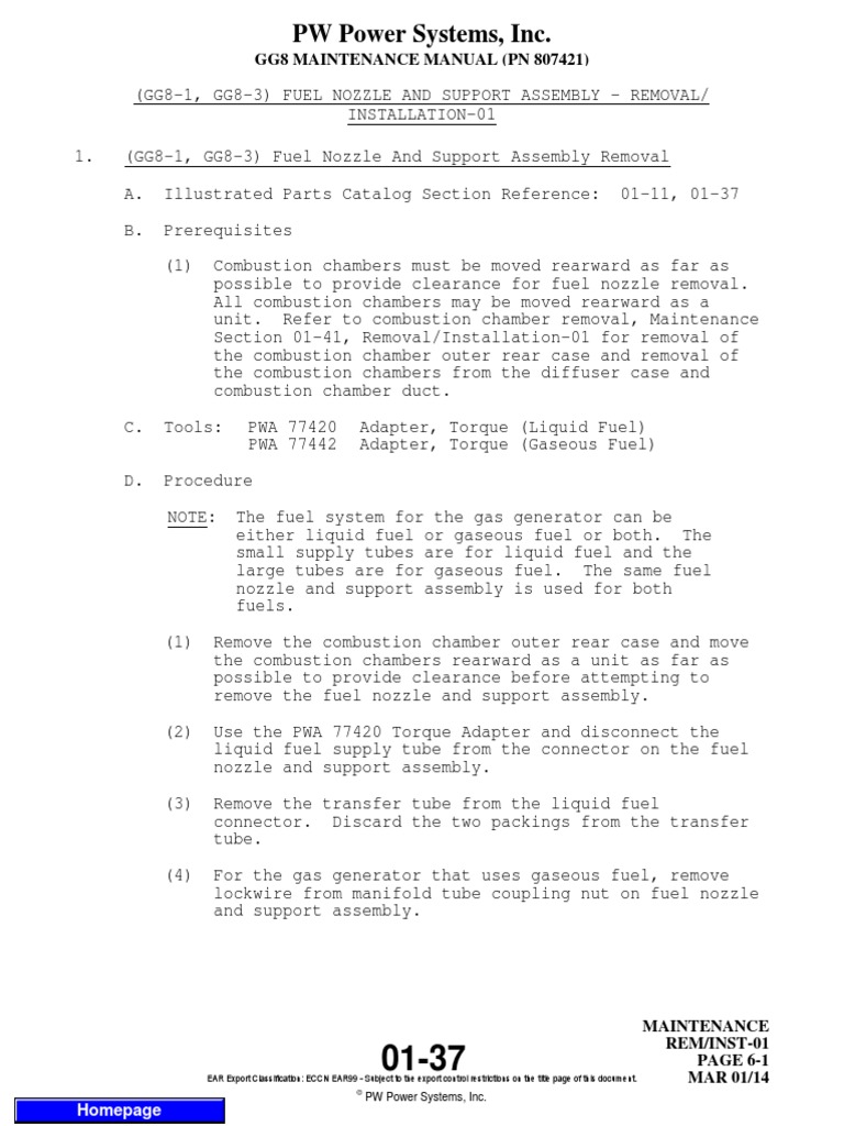 PW Power Systems, Inc.: Gg8 Maintenance Manual (PN 807421) | PDF | Leak ...