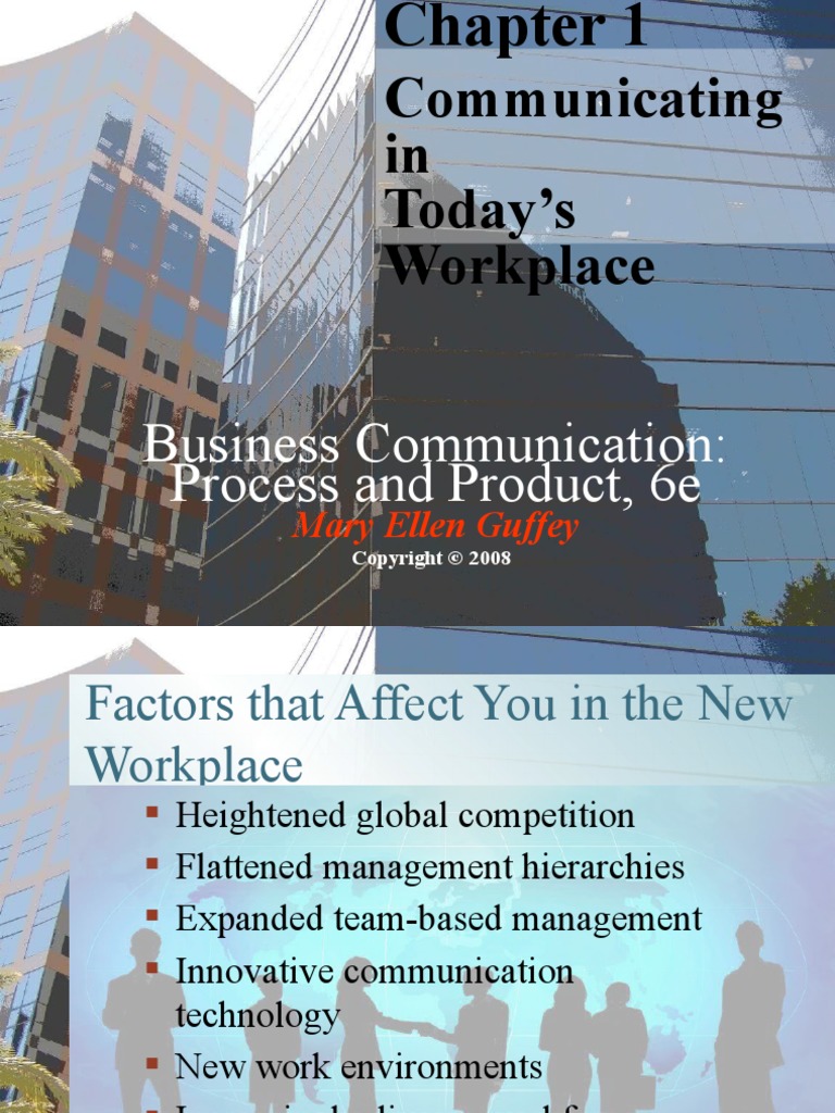 Communicating in Today's Workplace: Business Communication: Process and ...