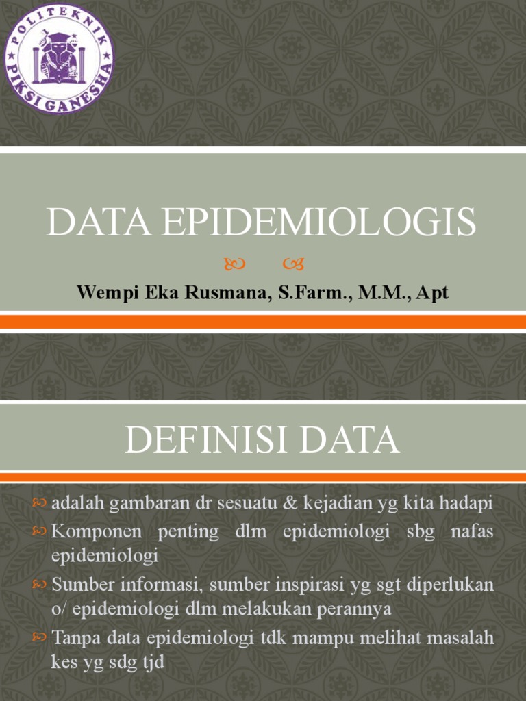 11.data Epidemiologis | PDF | Sains & Matematika