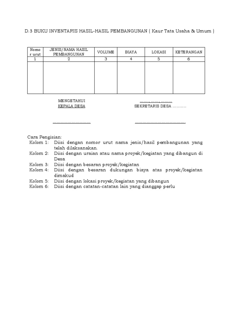 Buku Inventarisasi Hasil-Hasil Pembangunan (Risharyudi Triwibowo) | PDF ...