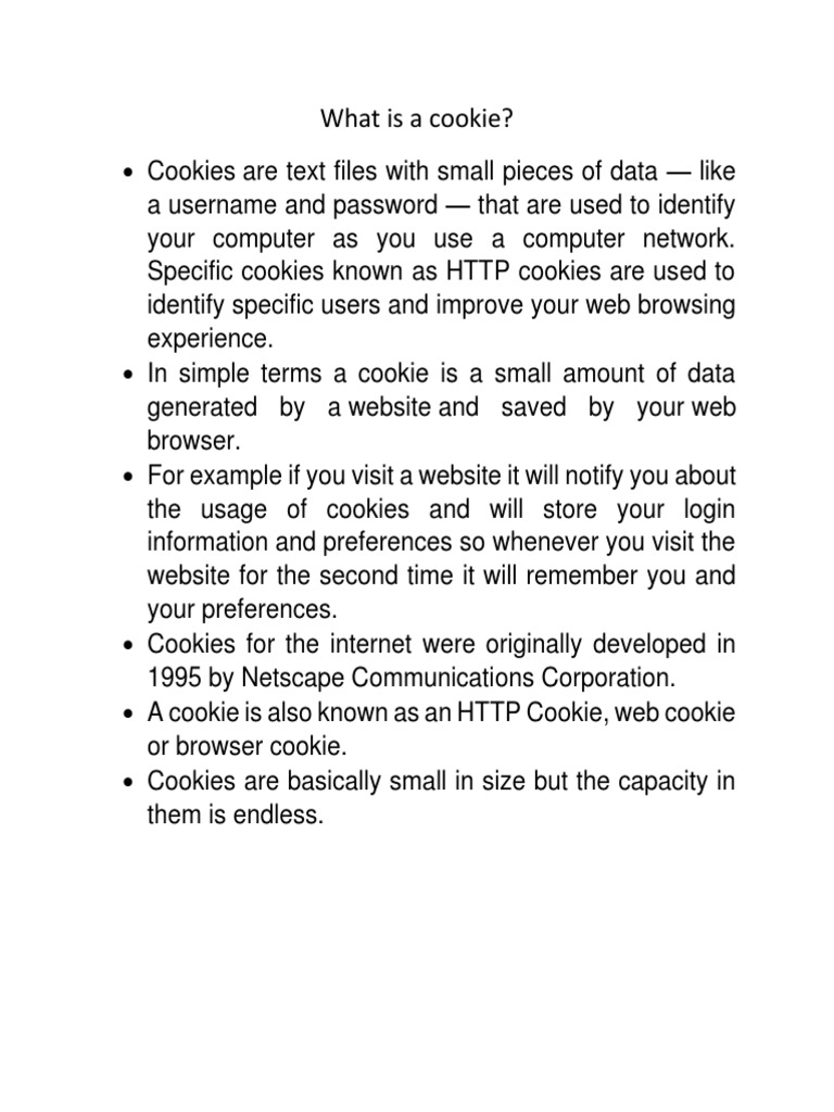 What Is A Cookie | PDF