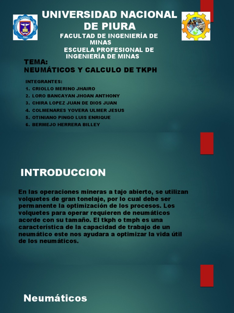 Trabajo TKPH | PDF | Neumático | Tecnología de vehículos