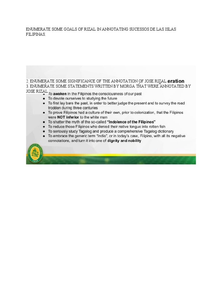 Activity 3c. Annotation of Morga's Book | PDF | History | Religion ...