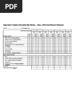 Daily Checklist Lorry | PDF | Vehicles | Land Vehicles