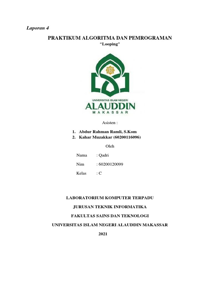 Laporan, Praktikum Algoritma Pemrograman | PDF